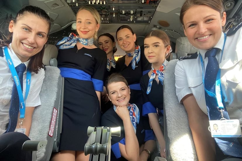 Enter Air's historic flight – the first time with an all-female crew ...