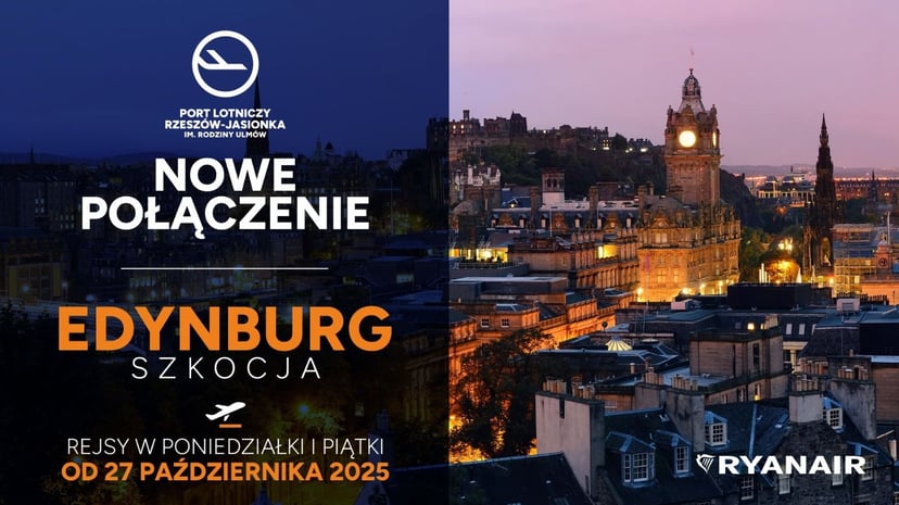 New flights from Jasionka to Edinburgh. Ryanair expands its flight ...