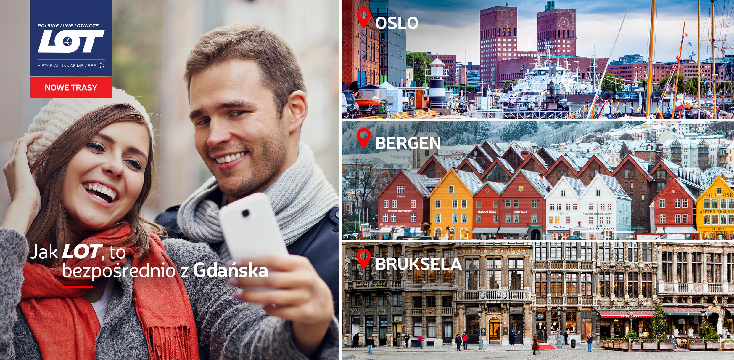 Three new LOT routes from Gdańsk – Brussels, Oslo, Bergen | Two Continents